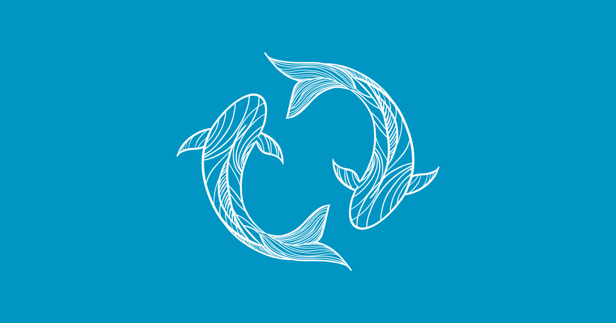 Zodiac sign set - Pisces - Twin Fish - Drawing - T-Shirt | TeePublic