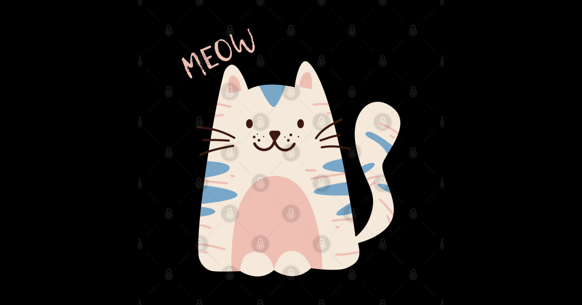 Cute Kitty - Meow - Kitty Cats - Sticker | TeePublic