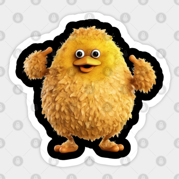 Middle Finger Chicken - Chicken - Sticker | TeePublic