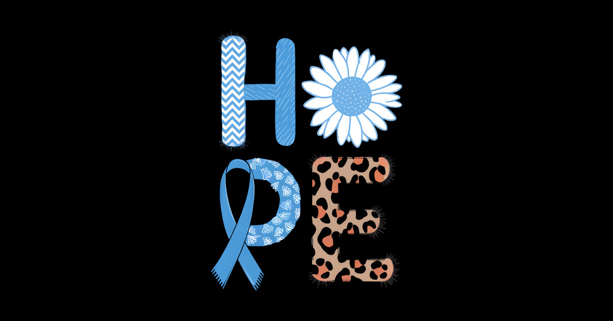 Hope Blue Ribbon Sunflower Colorectal Colon Cancer Awareness - Colon ...