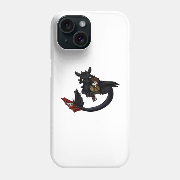 HTTYD - Chibi Hiccup and Toothless Fanart - Httyd - Phone Case | TeePublic