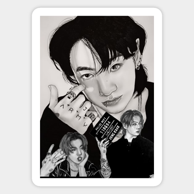 JK Collage - Jungkook - Sticker | TeePublic