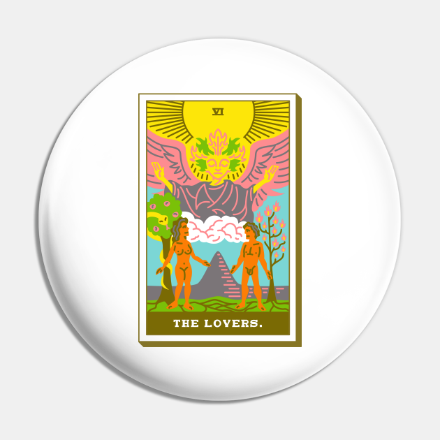 VI - The Lovers - Tarot Card - Tarot - Pin | TeePublic