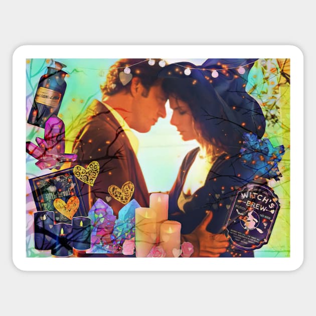 Witch, practical magic love, Collage, Halloween - Witch - Sticker ...