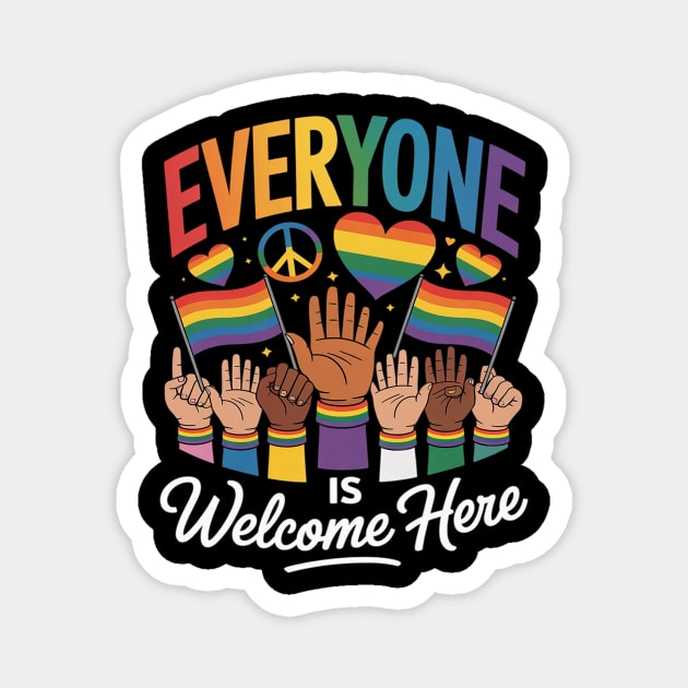 Everyone Welcome LGBT Pride Month Equality Empowerment Flag - Everyone ...