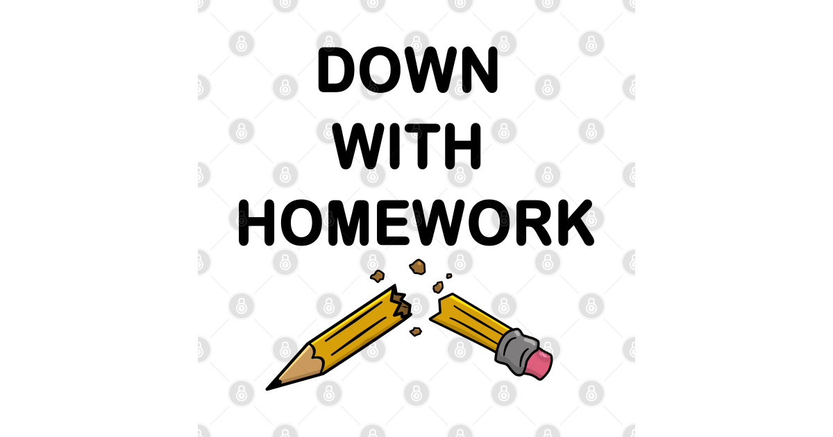 Down With Homework - OG - Simpsons - T-Shirt | TeePublic