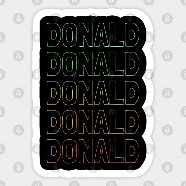 Donald Name Pattern - Donald - Sticker | TeePublic