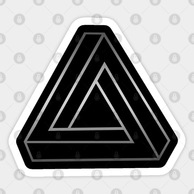 Geometric Optical Illusion Triangle - Optical Illusion - Sticker ...