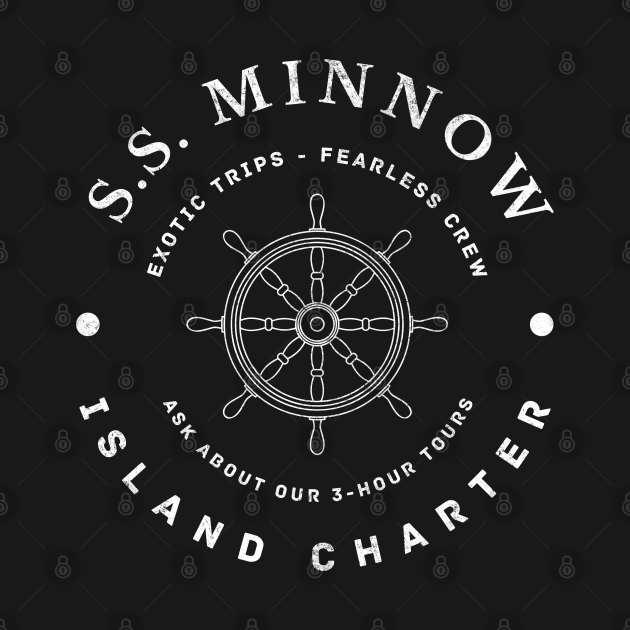 S.S. Minnow Island Charter - modern vintage logo - Ss Minnow - T-Shirt ...