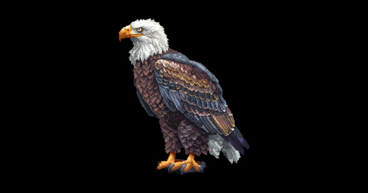 16-Bit Eagle - Eagle - Sticker | TeePublic
