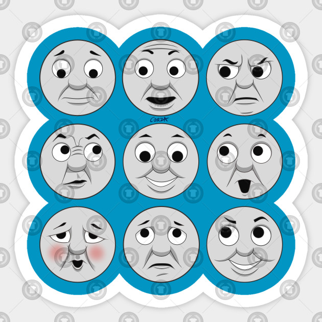 The many faces of Thomas the Tank Engine - Thomas Tank Engine - Sticker ...