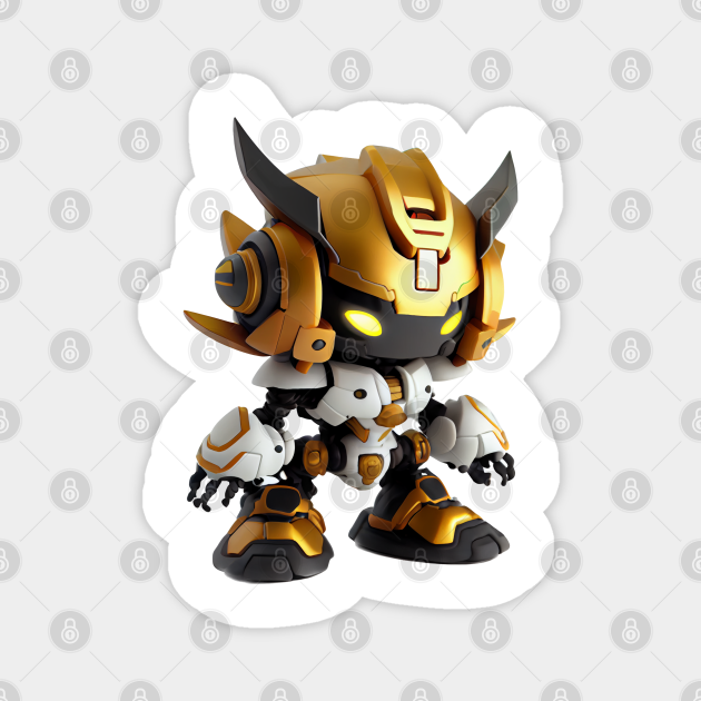 Cute 3D Chibi Mecha | Adorable Mecha V2 - Chibi Mecha - Magnet | TeePublic