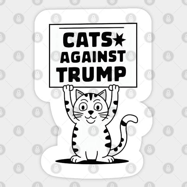 Cats against Trump - Cats Against Trump - Sticker | TeePublic