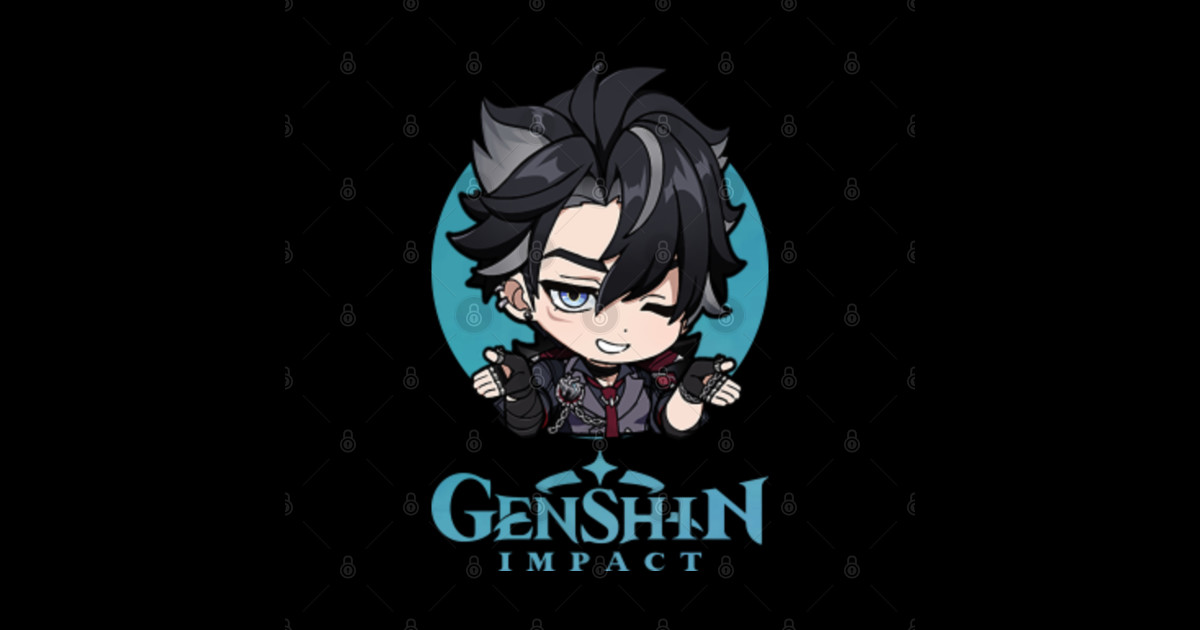 Wriothesley Chibi Genshin Impact - Genshin Impact - Sticker | TeePublic