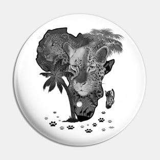 Africa African Continent Map Map Borders Atlas Pins and Buttons for ...