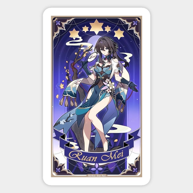 Ruan Mei Revelation Card Honkai Star Rail - Honkai - Sticker | TeePublic