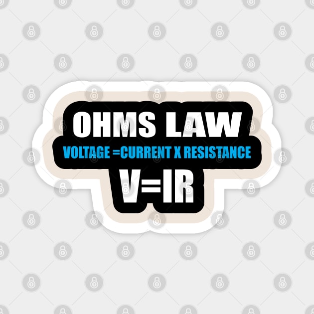 Ohms Law Formula Sticker for Electrical Engineering Students ...