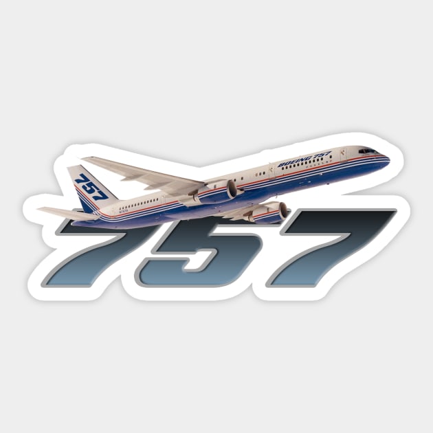 Boeing 757 Prototype - 757 - Sticker | TeePublic