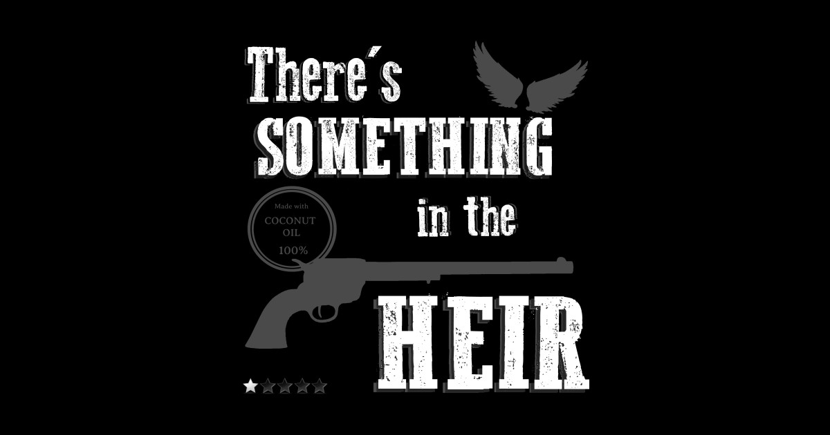 Orange background logo - Theres Something In The Heir - Sticker | TeePublic