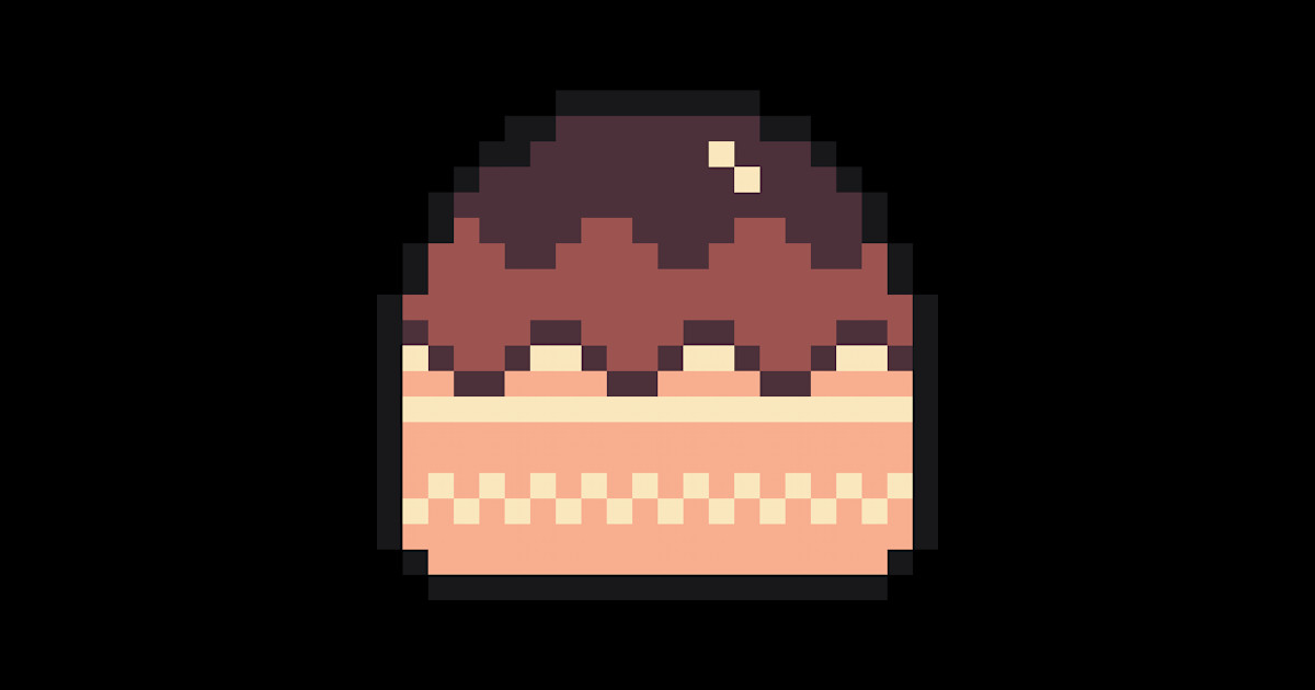 delicious chocolate cake pixel art - Cupcake - Posters and Art Prints ...