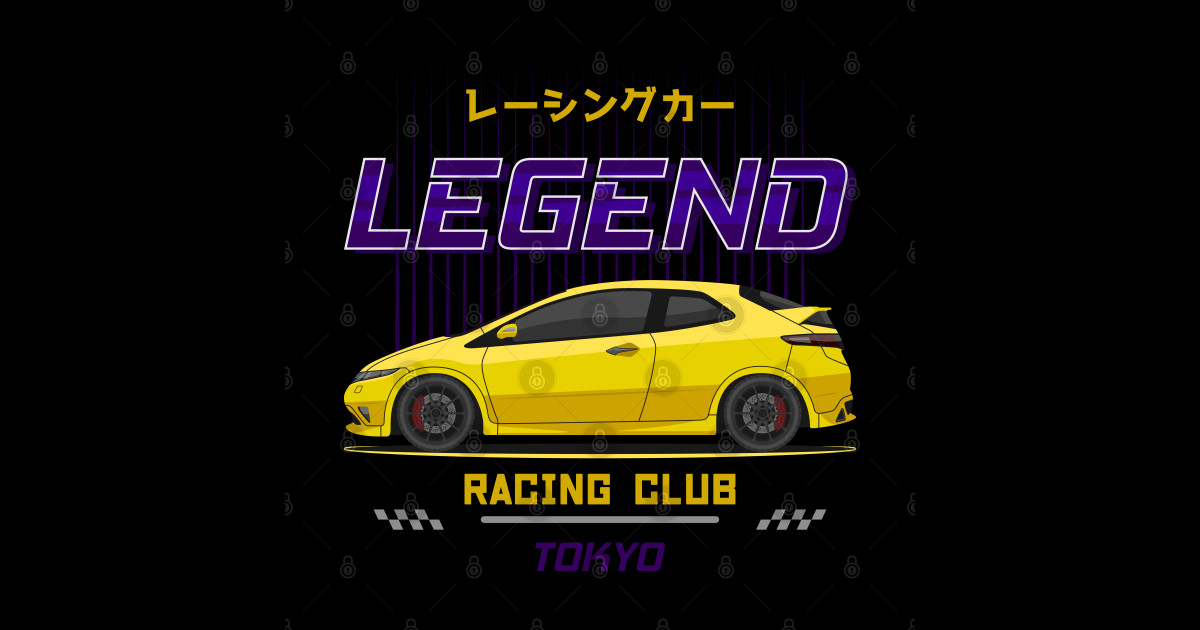 Midnight Racer Yellow FN2 JDM - Fn2 - Sticker | TeePublic