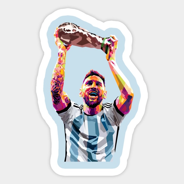 Lionel Messi World Cup Argentina WPAP - Lionel Messi - Sticker | TeePublic