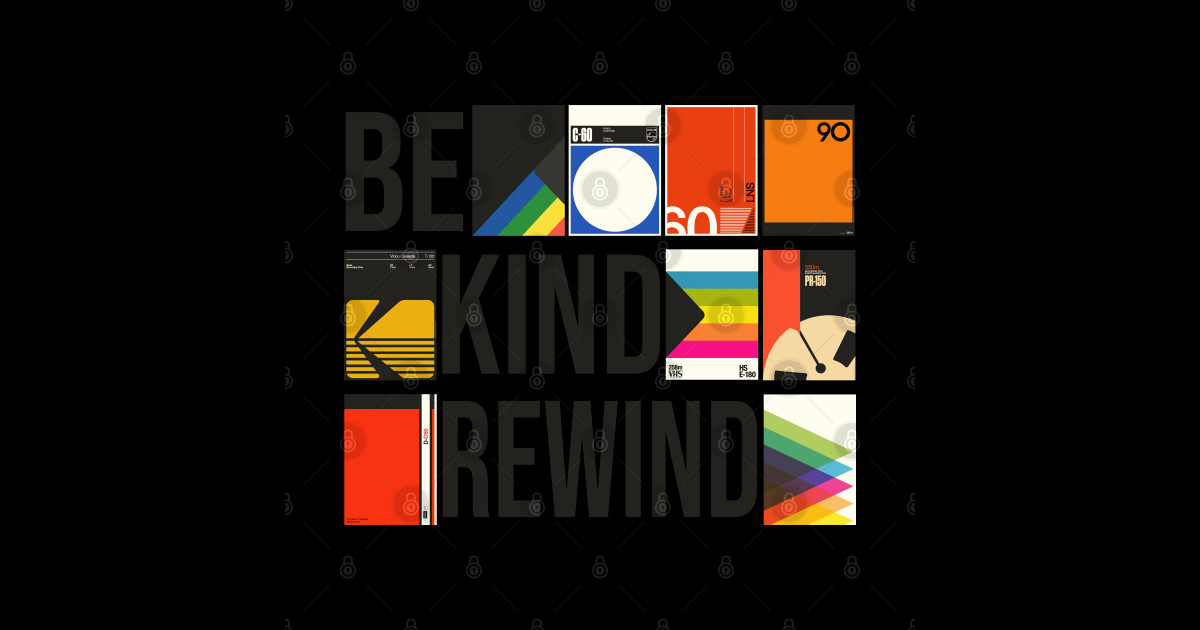 Be Kind Rewind // VHS 80s Nostalgia - Vhs - Sticker | TeePublic