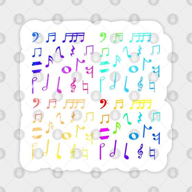 Bulk Pack of colorful Music Notes - Treble Clef - Magnet | TeePublic