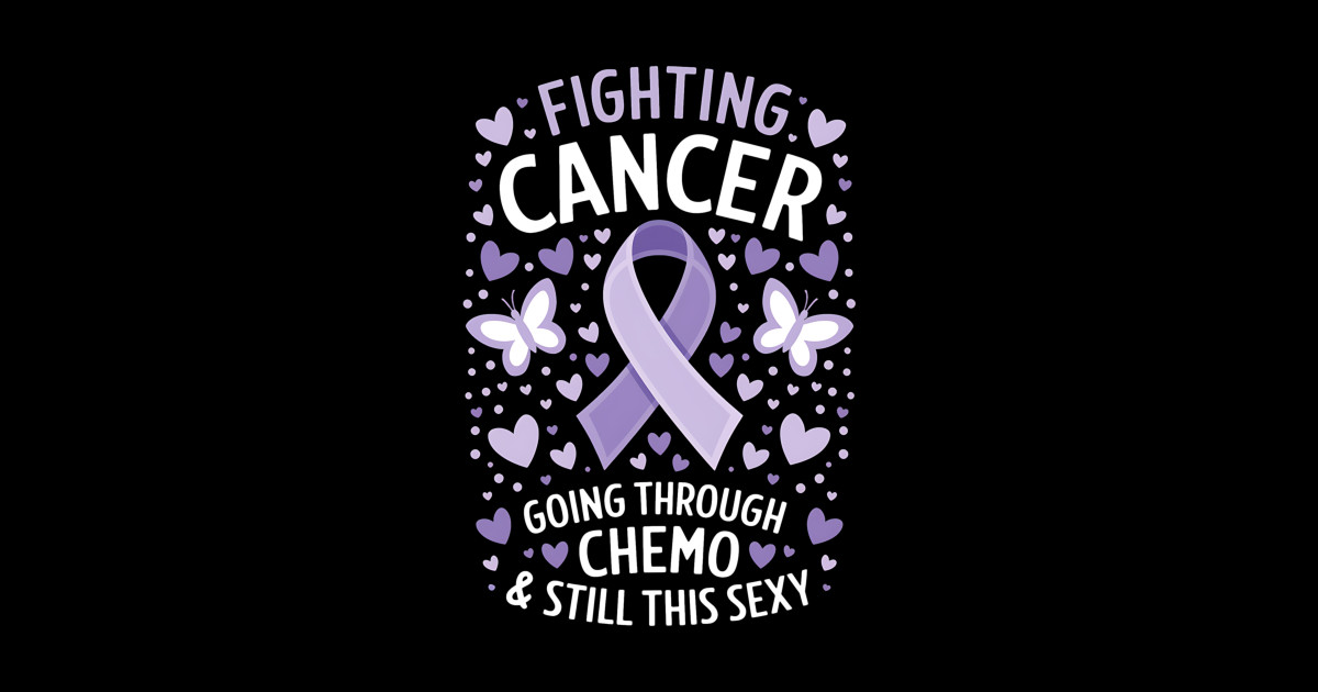 Purple Ribbon Chemo Fighting Cancer Survivor - Purple Ribbon Chemo ...