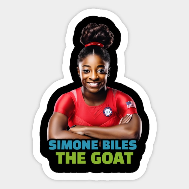 Simone Biles the goat - Simone Biles - Sticker | TeePublic