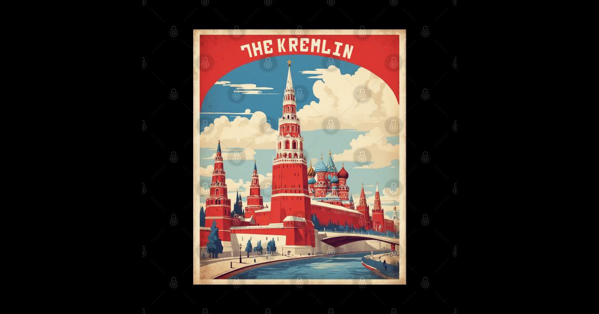 Moscow Kremlin Russia Vintage Tourism Poster - Russia - Posters and Art ...