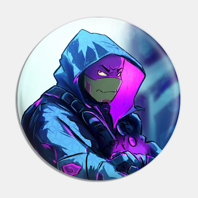 rottmnt donnie - cyberpunk series - Rottmnt - Pin | TeePublic