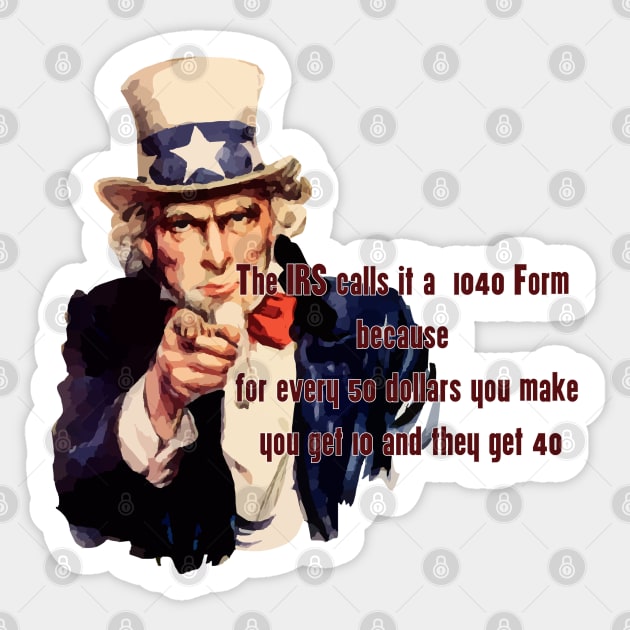 1040 Form Meme - 1040 Form Meme - Sticker | TeePublic