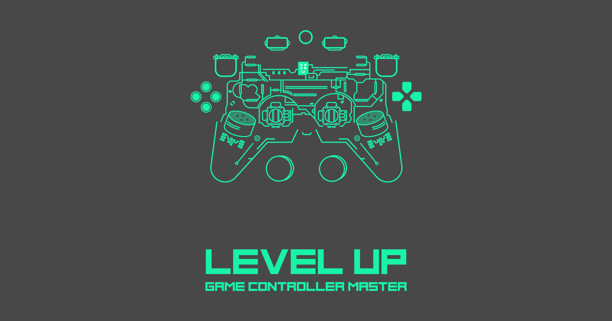 Level Up: Game Controller Master - Level Up Gamer - T-Shirt | TeePublic