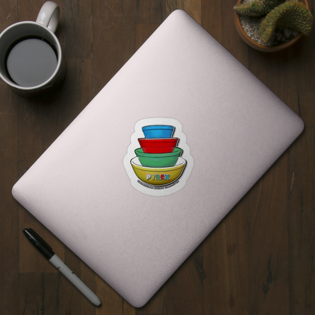 PYREX Collecting Builds Character - Pyrex Collector - Sticker | TeePublic