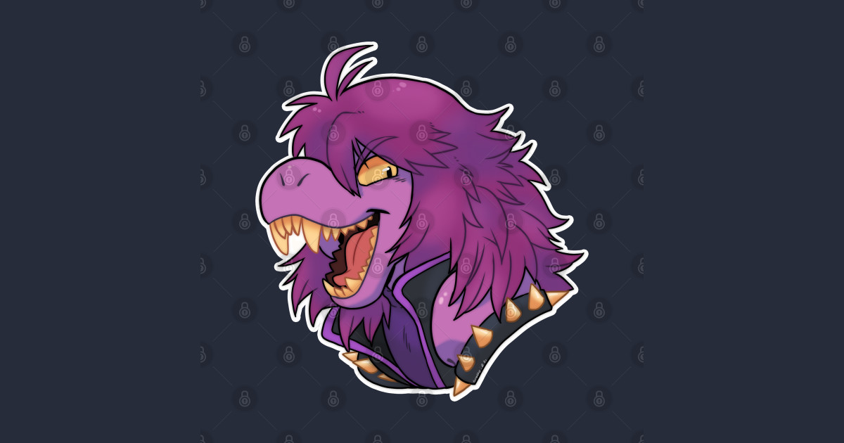 Purple reptile smile - Character - T-Shirt | TeePublic