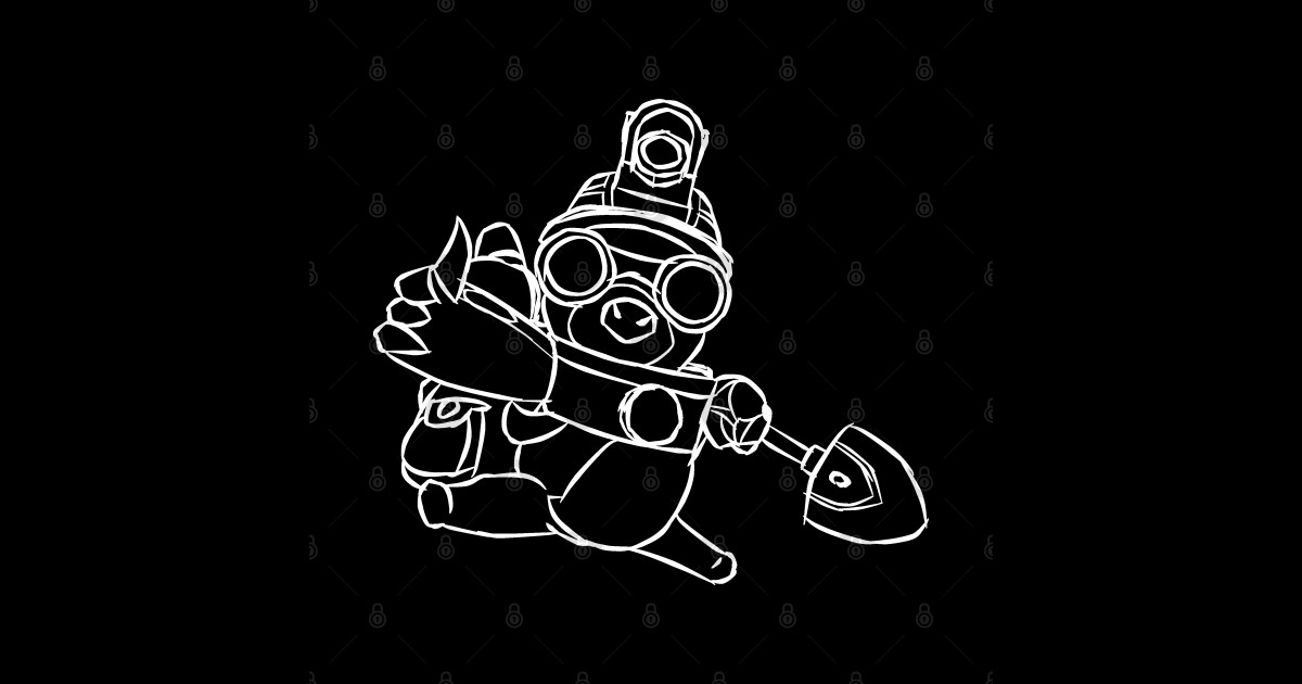 Molediver Thumbs Up (white) - Tft - Sticker | TeePublic