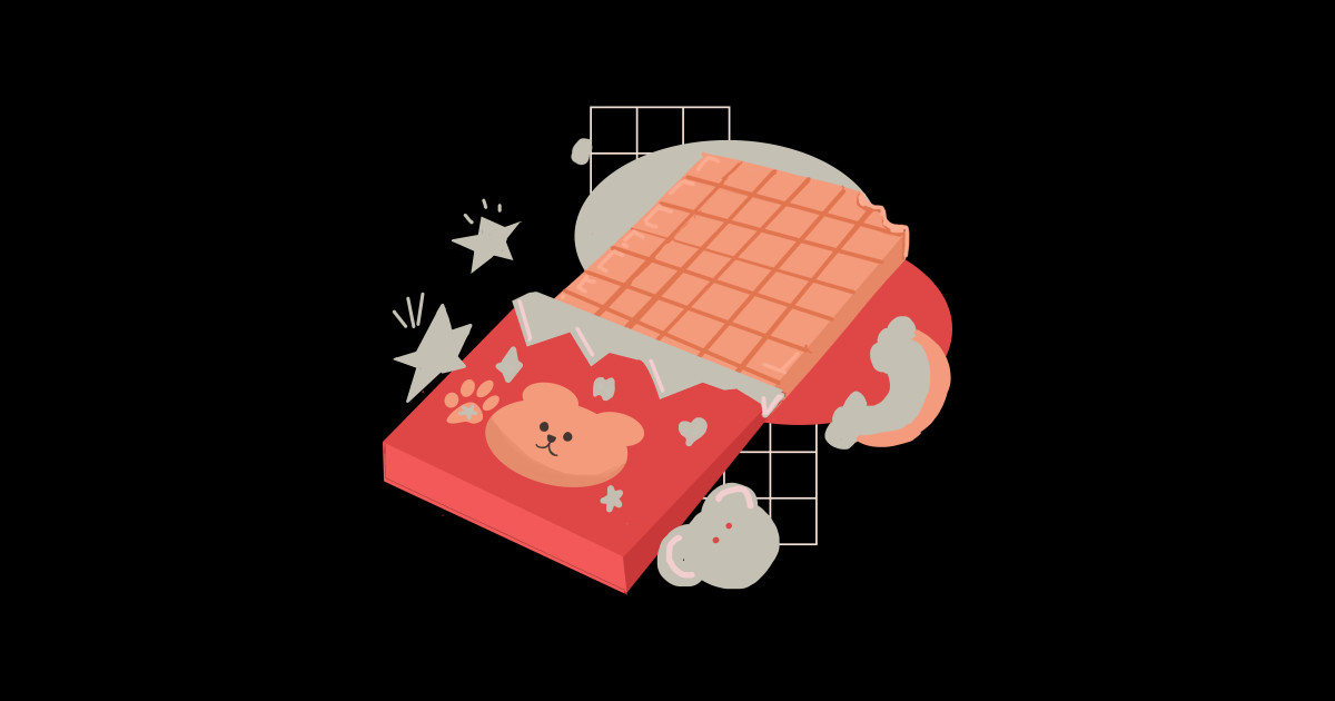 Kuma Chocolate Bar! - Kawaii Food - Sticker | TeePublic