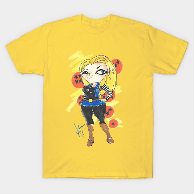 Android 18 THICK - Android 18 - T-Shirt | TeePublic