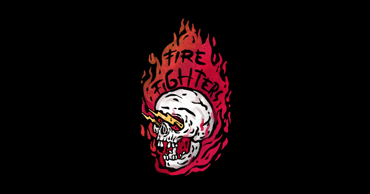 Skull firefighter design - Firefighter - Sticker | TeePublic