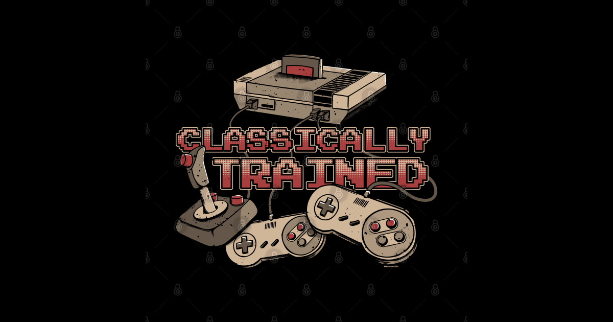Classically Trained Retro Video Gamer - Retro Video Game - Sticker ...