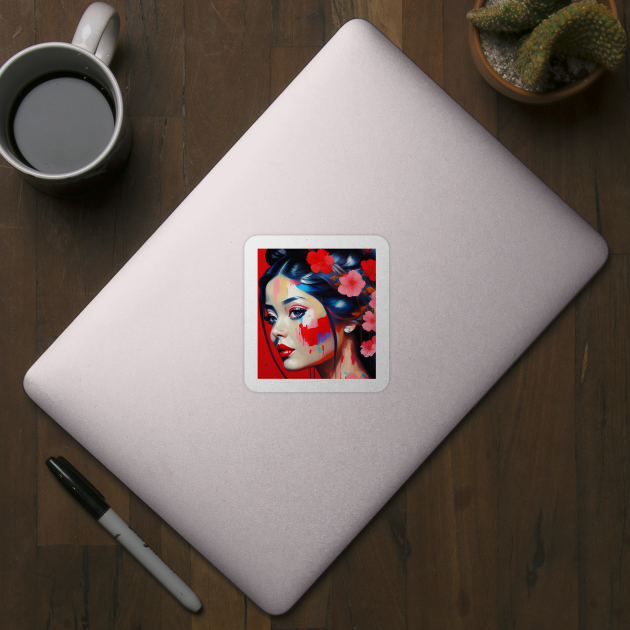 Ren (蓮) - Japanese Woman - Sticker | TeePublic