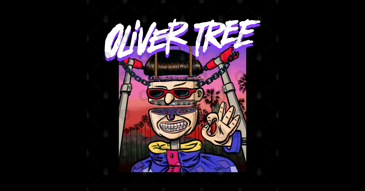 Oliver Tree - Cartoon - Musician - Sticker | TeePublic