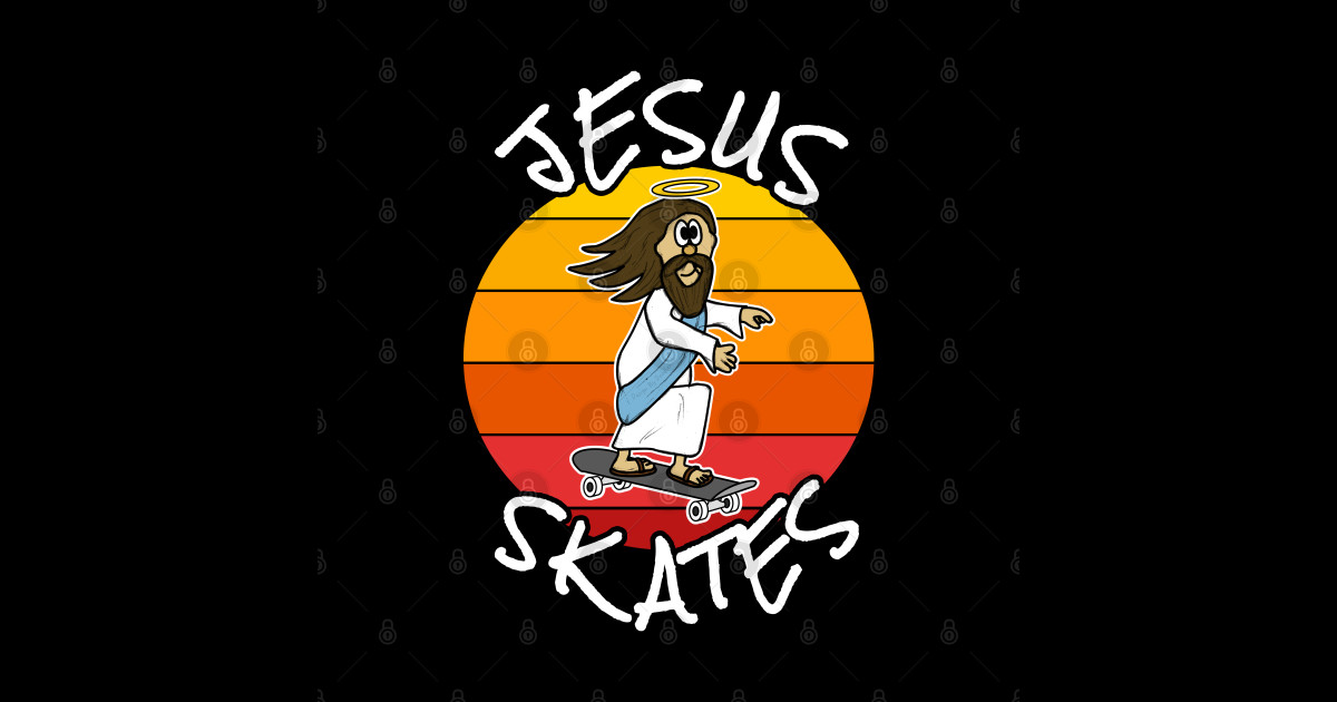 Christian Skateboarder, Jesus Skates - Christian Skateboarder - Sticker ...