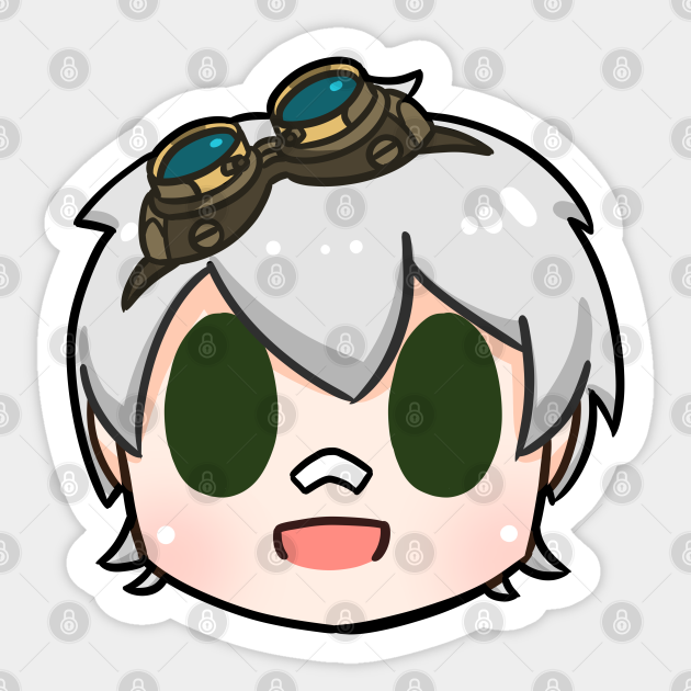 Genshin Impact Bennett chibi head - Bennett Genshin Impact - Sticker ...