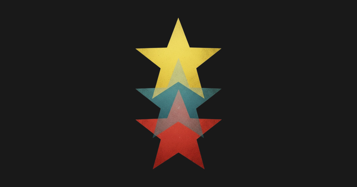 Retro Overlapping Stars Design - Stars - T-Shirt | TeePublic