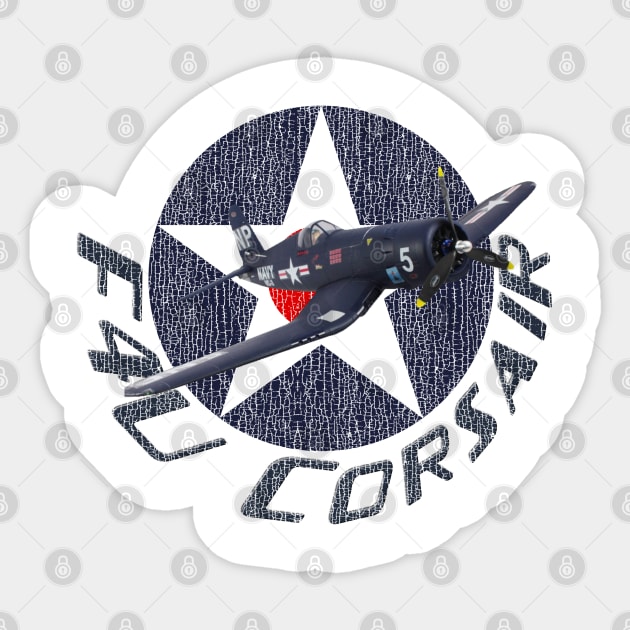 F4U Corsair Legendary WW2 Plane - F4u Corsair - Sticker | TeePublic