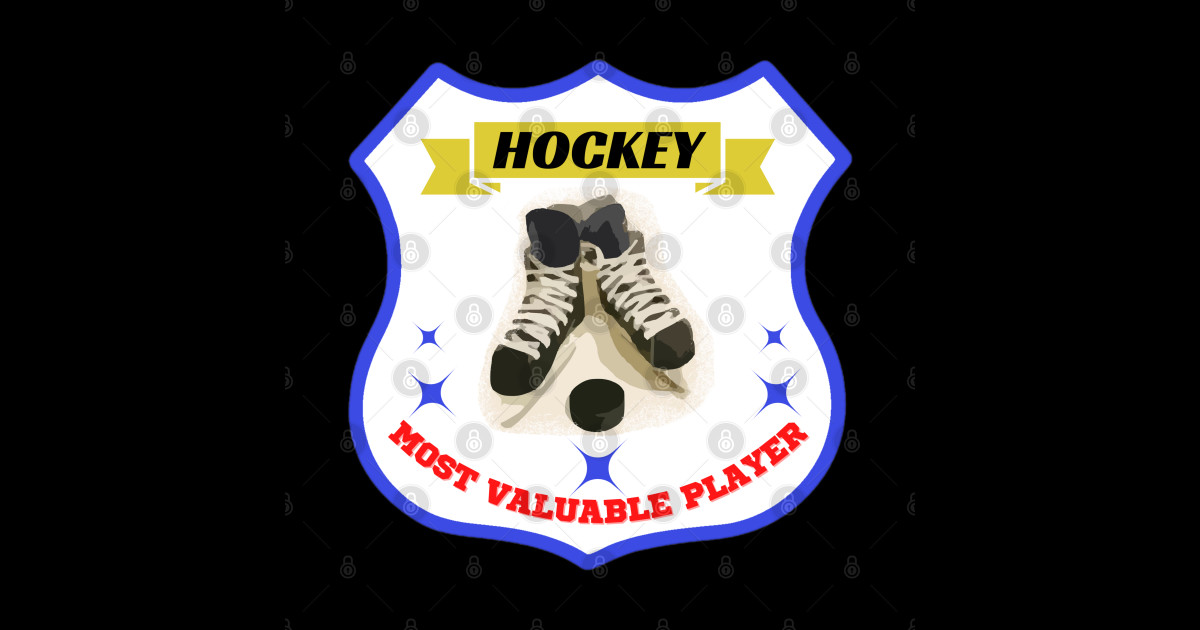 most valuable player hockey - Hockey Player - Sticker | TeePublic