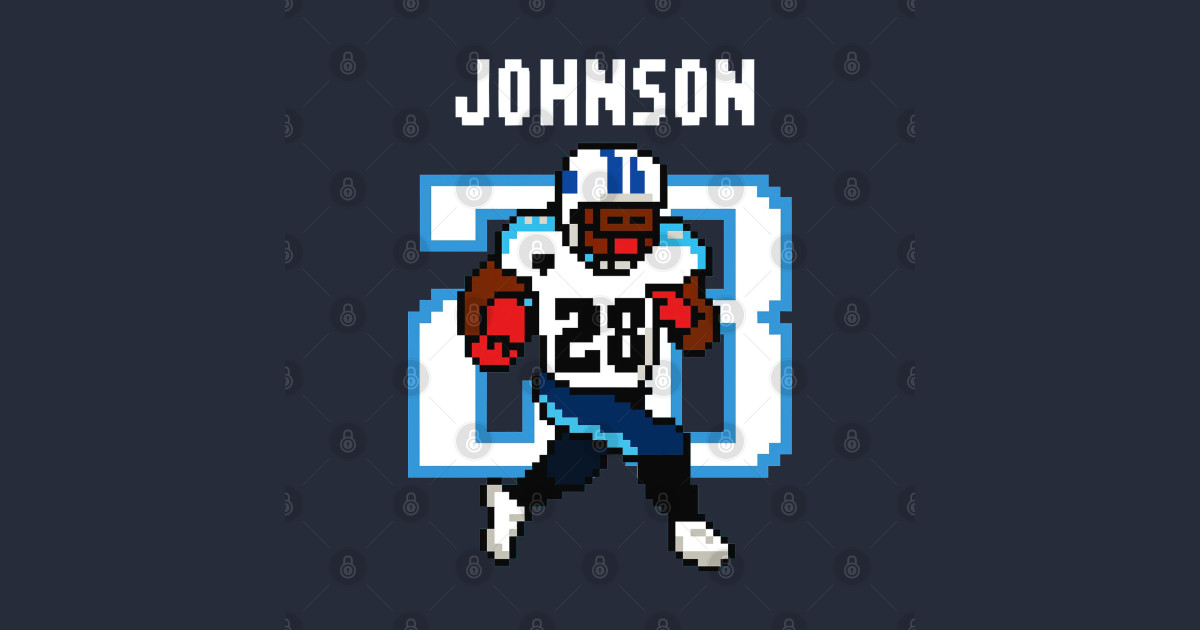 Chris Johnson CJ2K Pixel Art Throwback Tribute - Titans Football - T ...