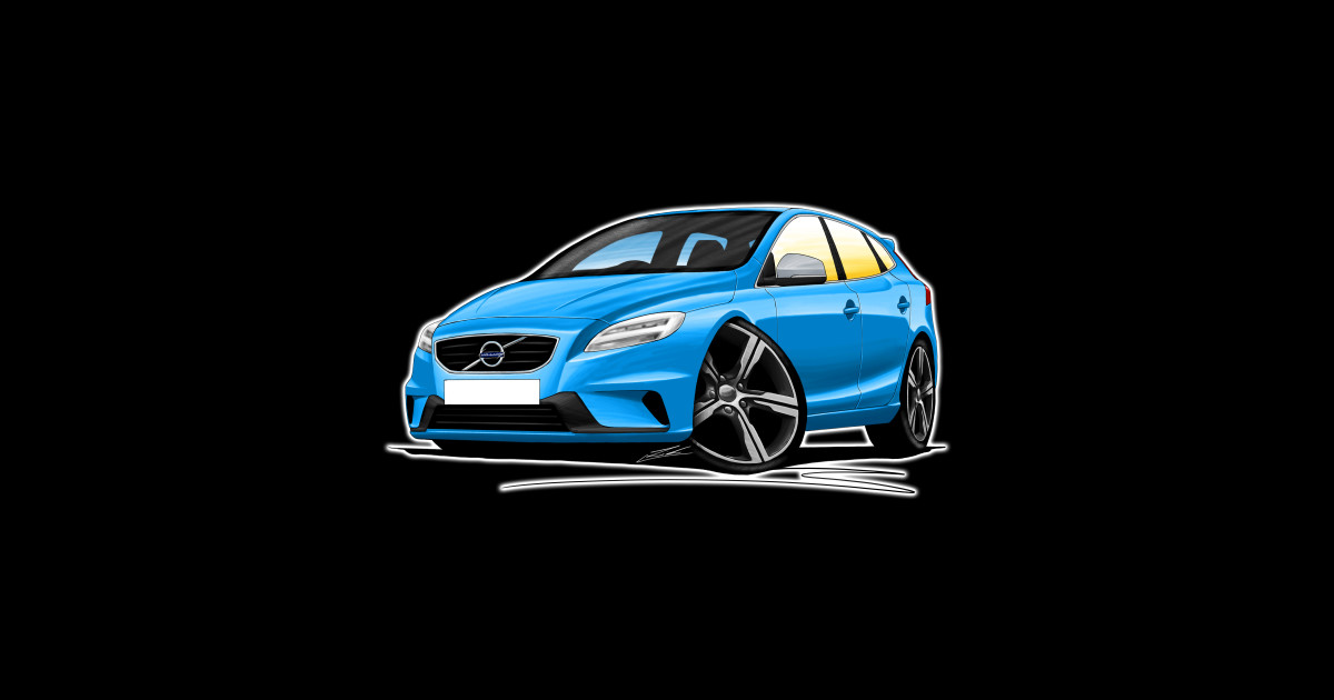 Volvo V40 R-Design Blue - Volvo V40 - Posters and Art Prints | TeePublic